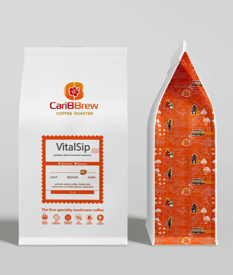 Caribbrew Vitalsip Arabica Coffee With Mushroom 12oz | Caribbrew